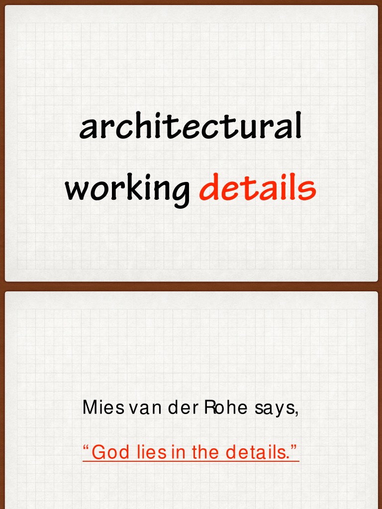 Detailing Design Intent: A Guide to Architectural Working Drawings and ...