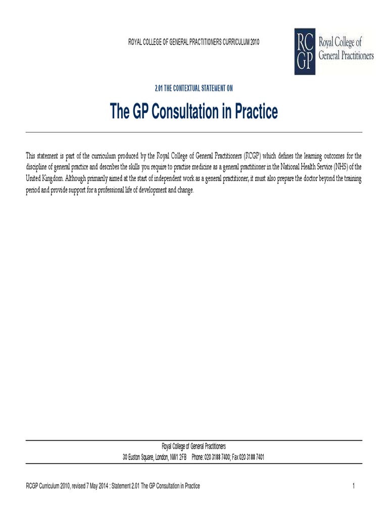 2 01 the GP Consultation in Practice May 2014.PDF 56884483 | General ...