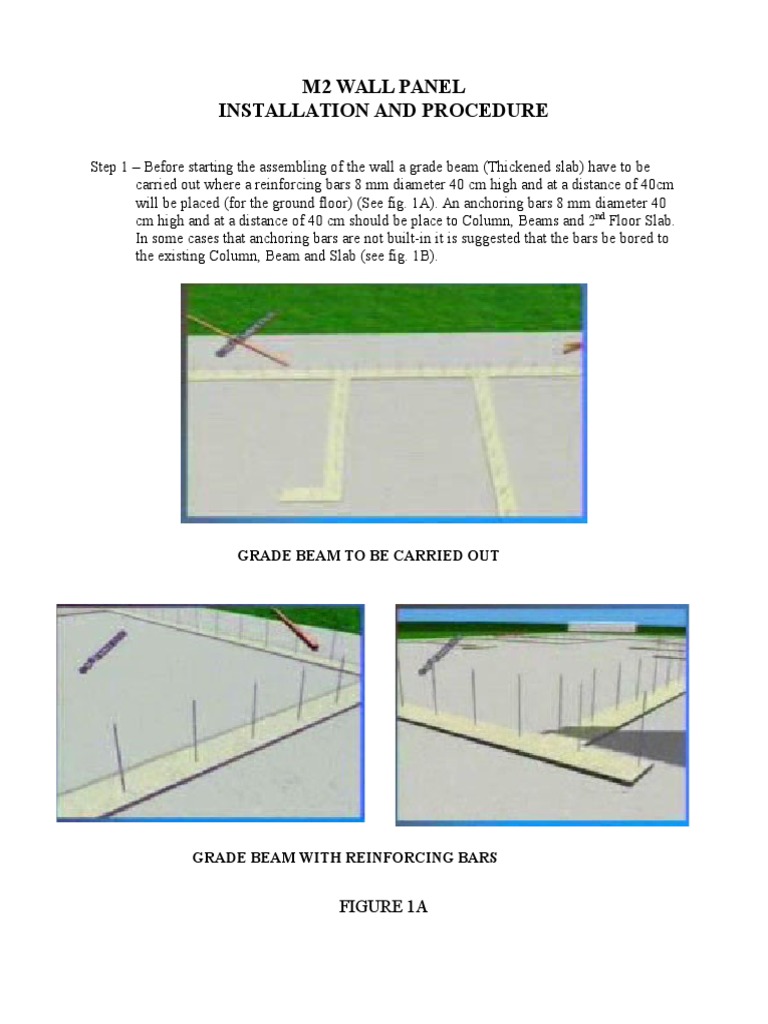 m2 Wall Panel Inst. Procedure | PDF | Plaster | Plumbing