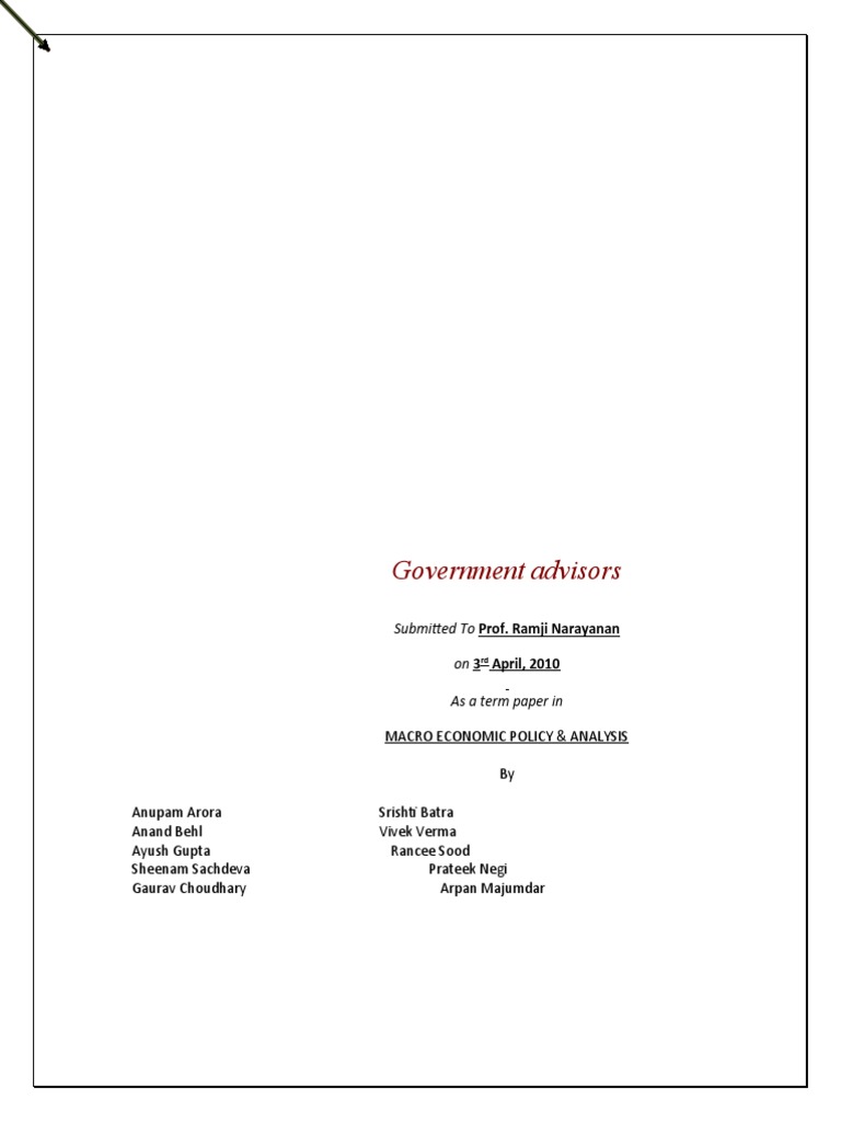 Macroeconomic Policy Analysis Project | PDF | Macroeconomics | Fiscal ...