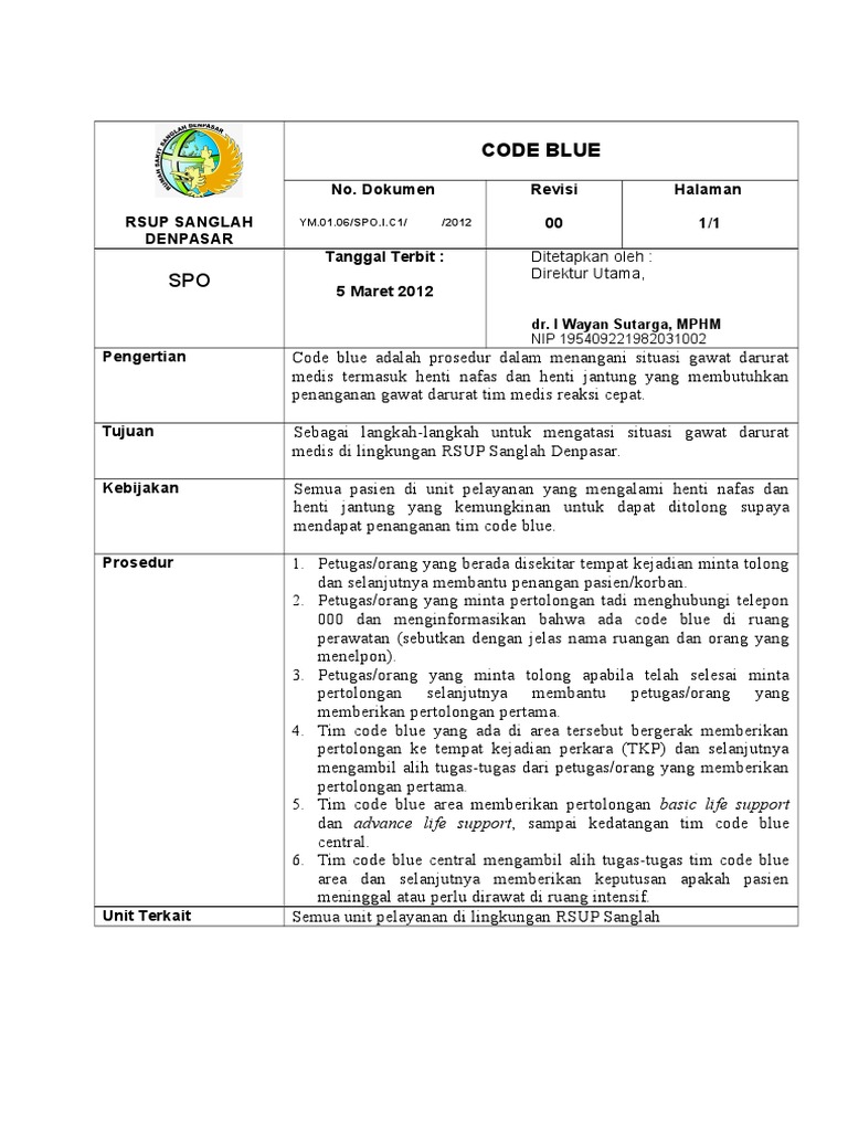 Spo Code Blue | PDF