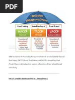 Difference Between HACCP, VACCP & TACCP | PDF | Hazard Analysis And ...