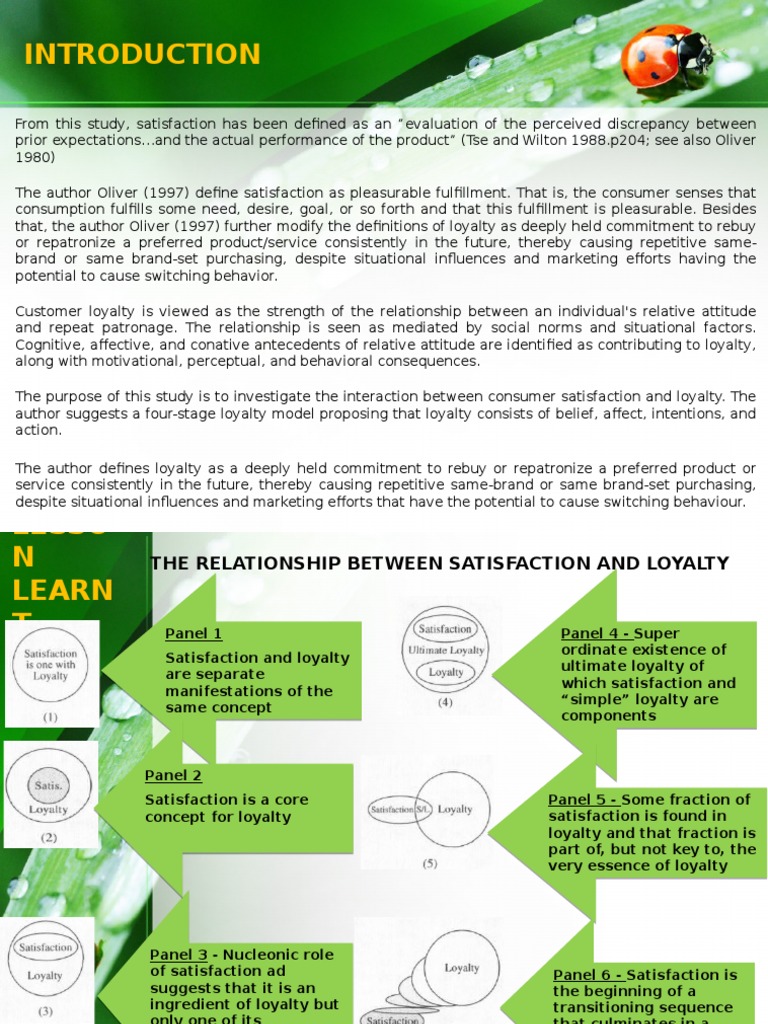 Consumer Loyalty and Satisfaction Insights | PDF | Attitude (Psychology ...