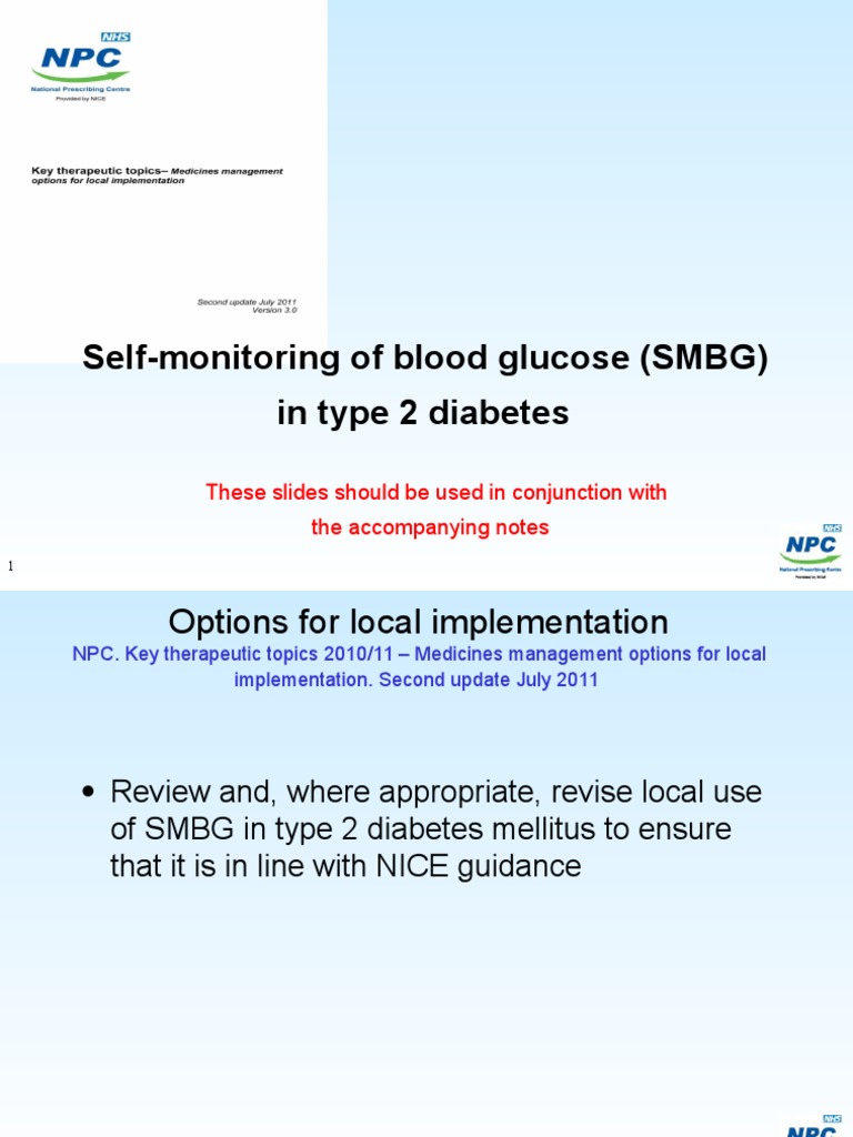 SMBG Guidelines for Type 2 Diabetes | PDF | Diabetes Mellitus Type 2 ...