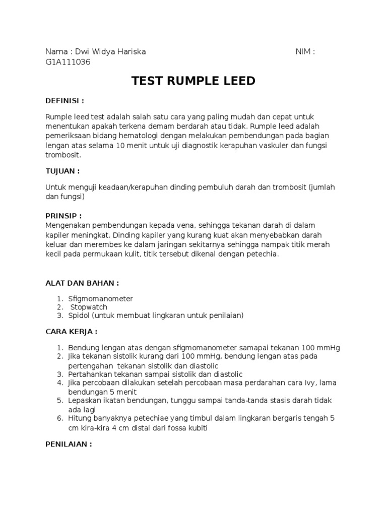 Test Rumple Leed | PDF