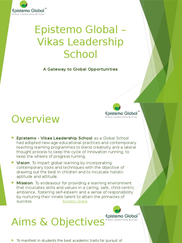 Epistemo Global - Vikas Leadership School | Download Free PDF ...