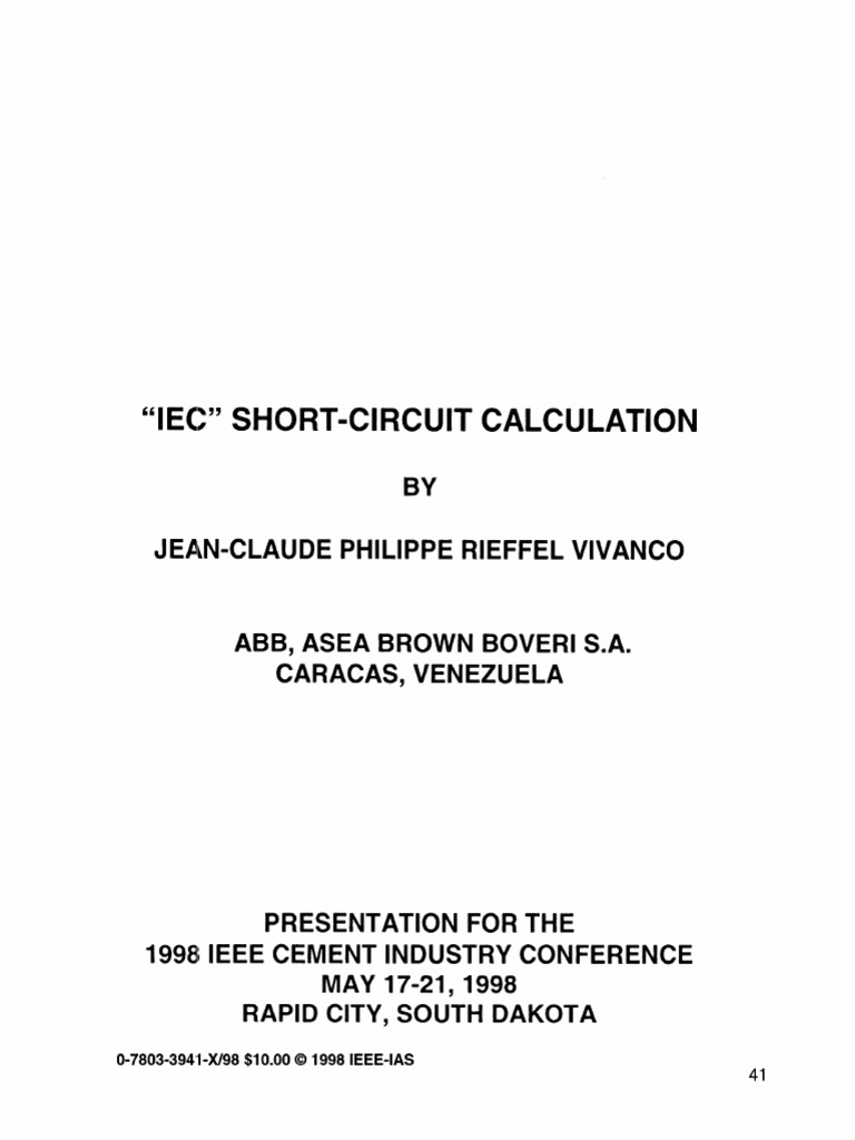IEC Short-Circuit Calculation Guide | PDF | Transformer | Electrical ...