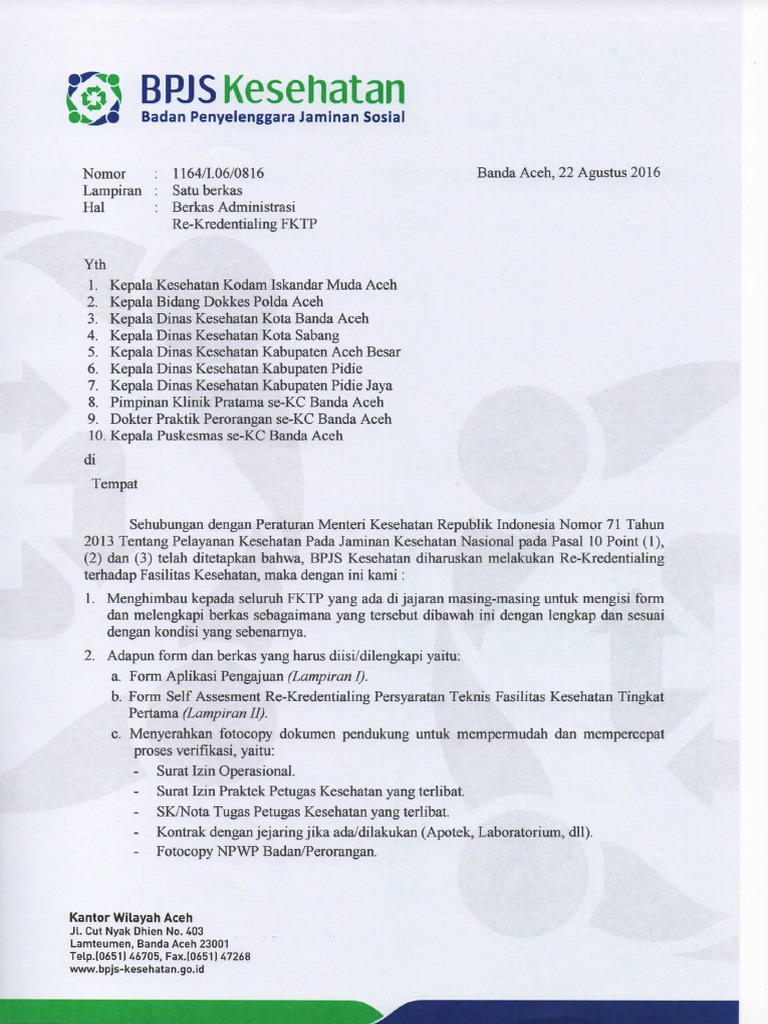 Formulir Kredensialing BPJS | PDF | Karier & Perkembangan | Hukum