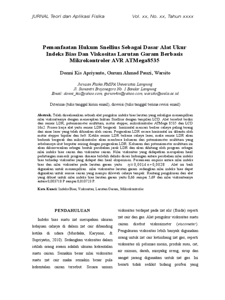 Contoh Penulisan Jurnal | PDF