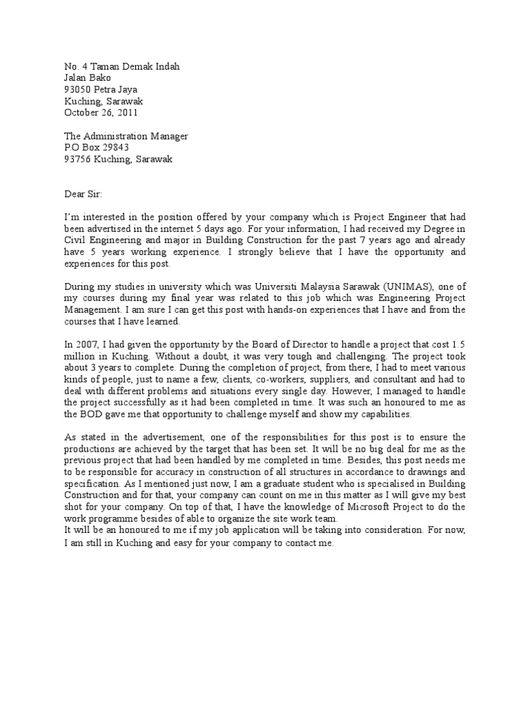 Epp Letter | PDF | Sarawak | Engineering