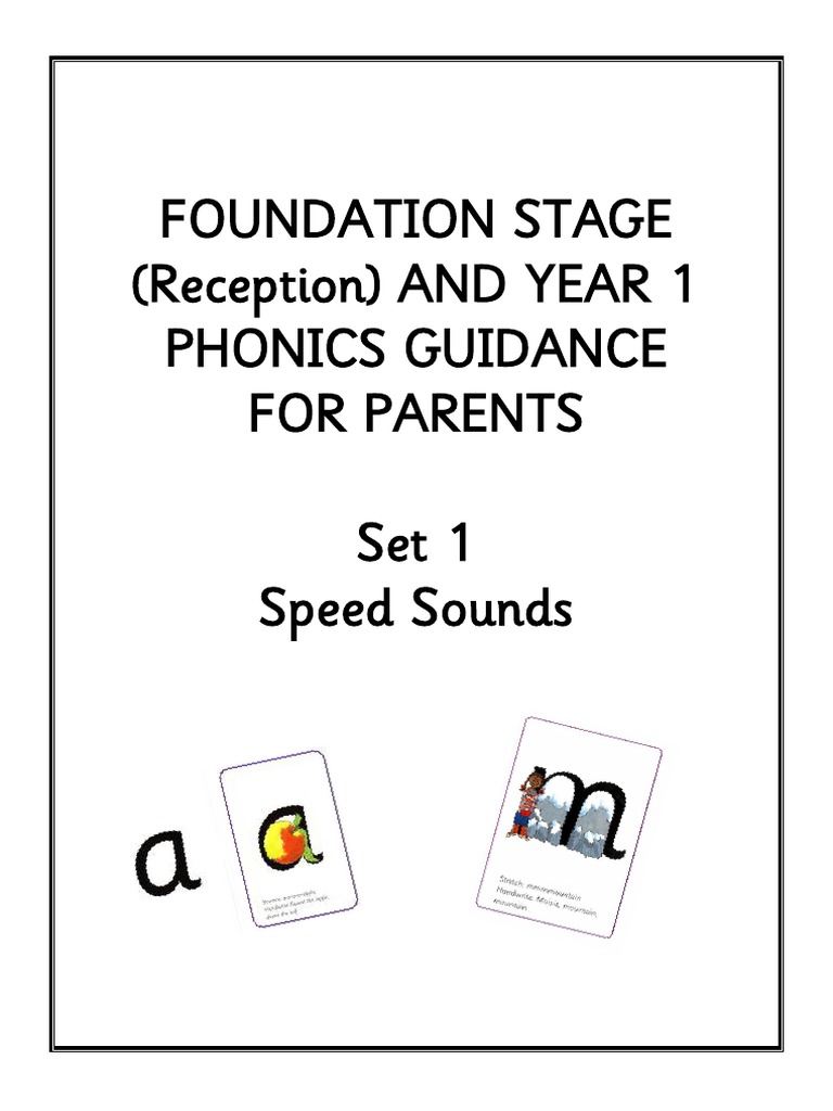 Phonic Booklet For Parents Set 1 Sounds PDF | PDF | Phonics | Reading ...