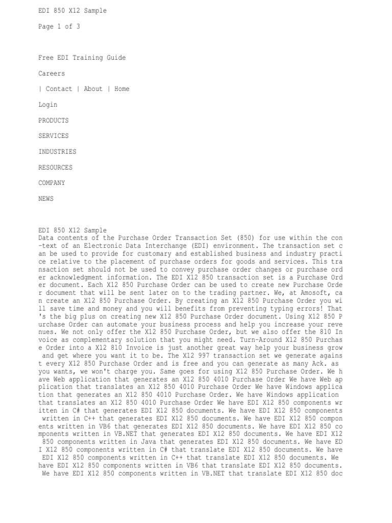 156688243-EDI-850-X12-Sample | Electronic Data Interchange ...