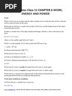 Work Energy Power Class 11 Formula Sheets | PDF | Collision | Force
