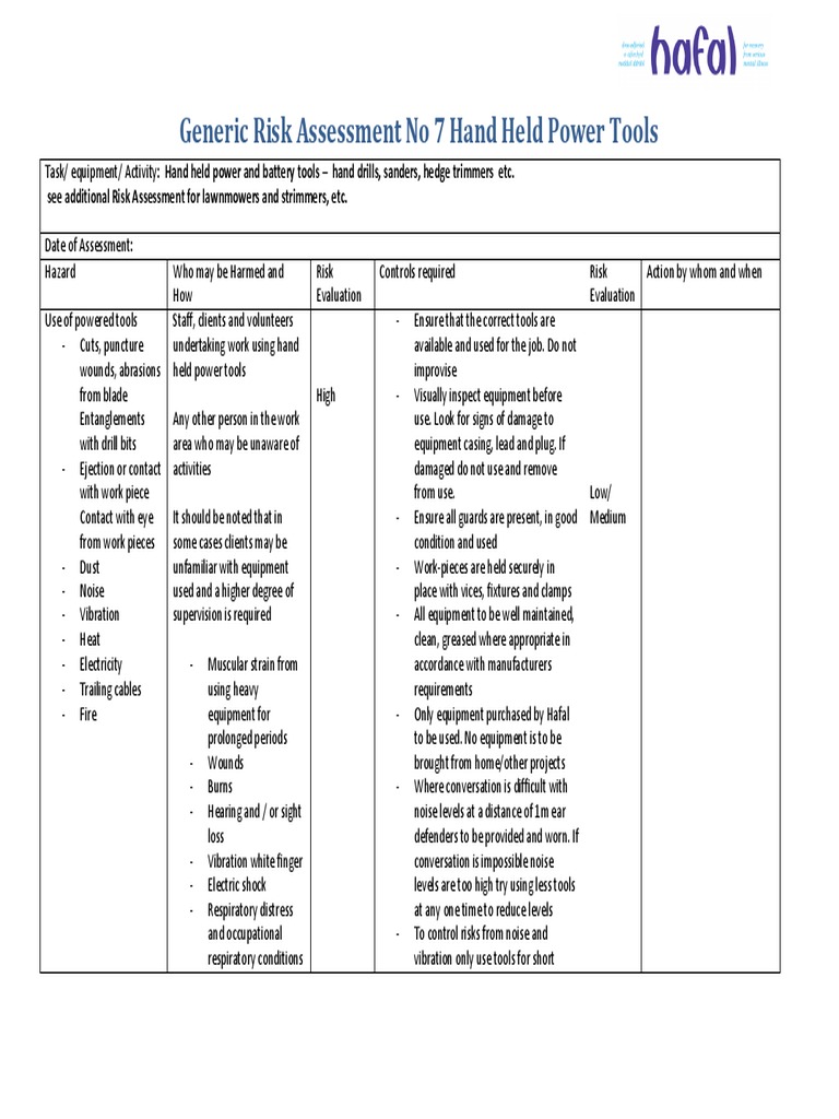 7 Hand Held Power Tools | PDF | Wound | Risk