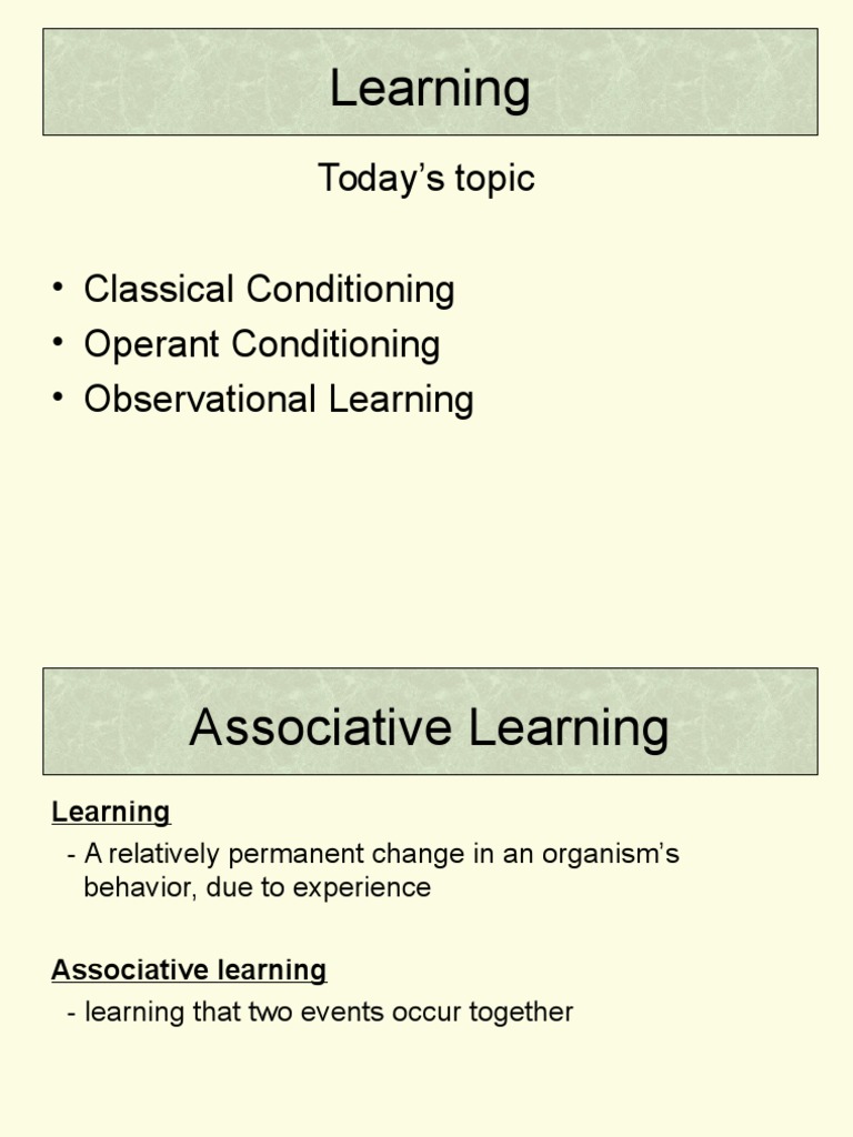 A Comprehensive Overview of Classical Conditioning, Operant ...