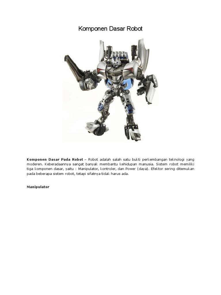Komponen Dasar Robot Modern | PDF