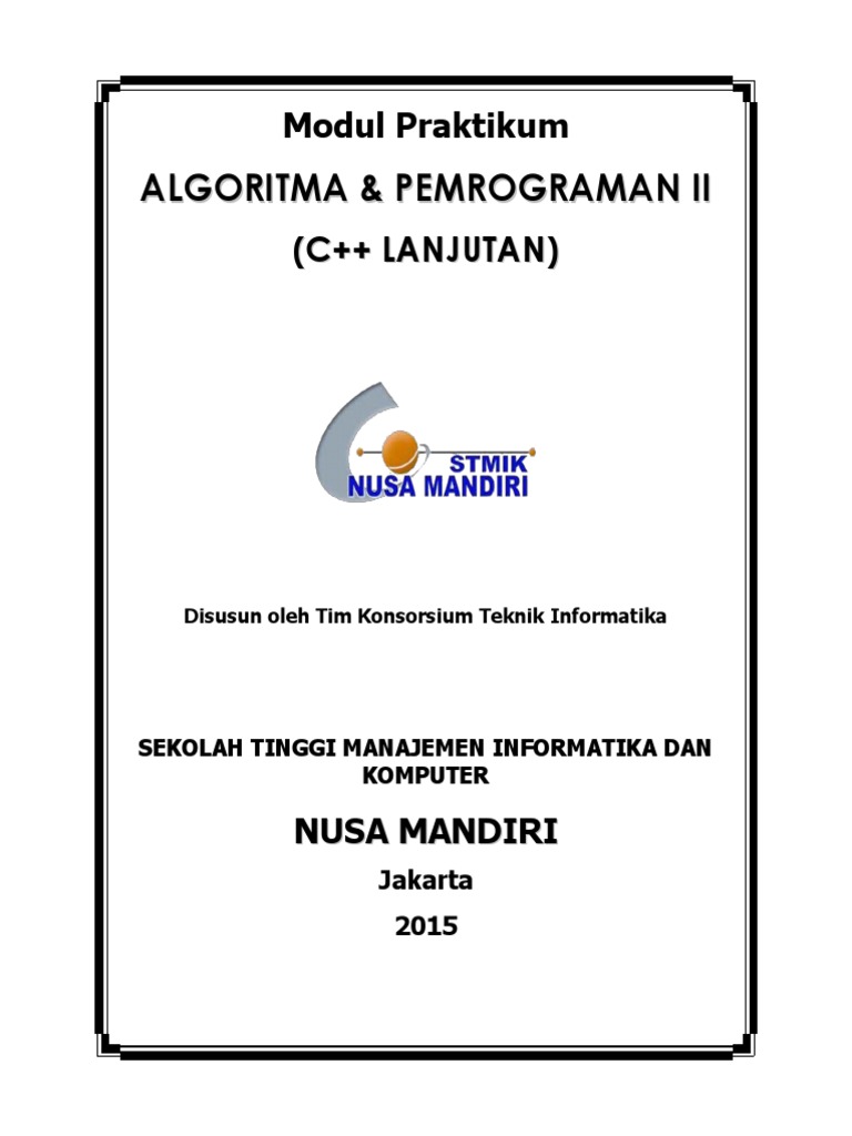 Modul Algoritma & Pemrograman II (C++ Lanjutan) | PDF