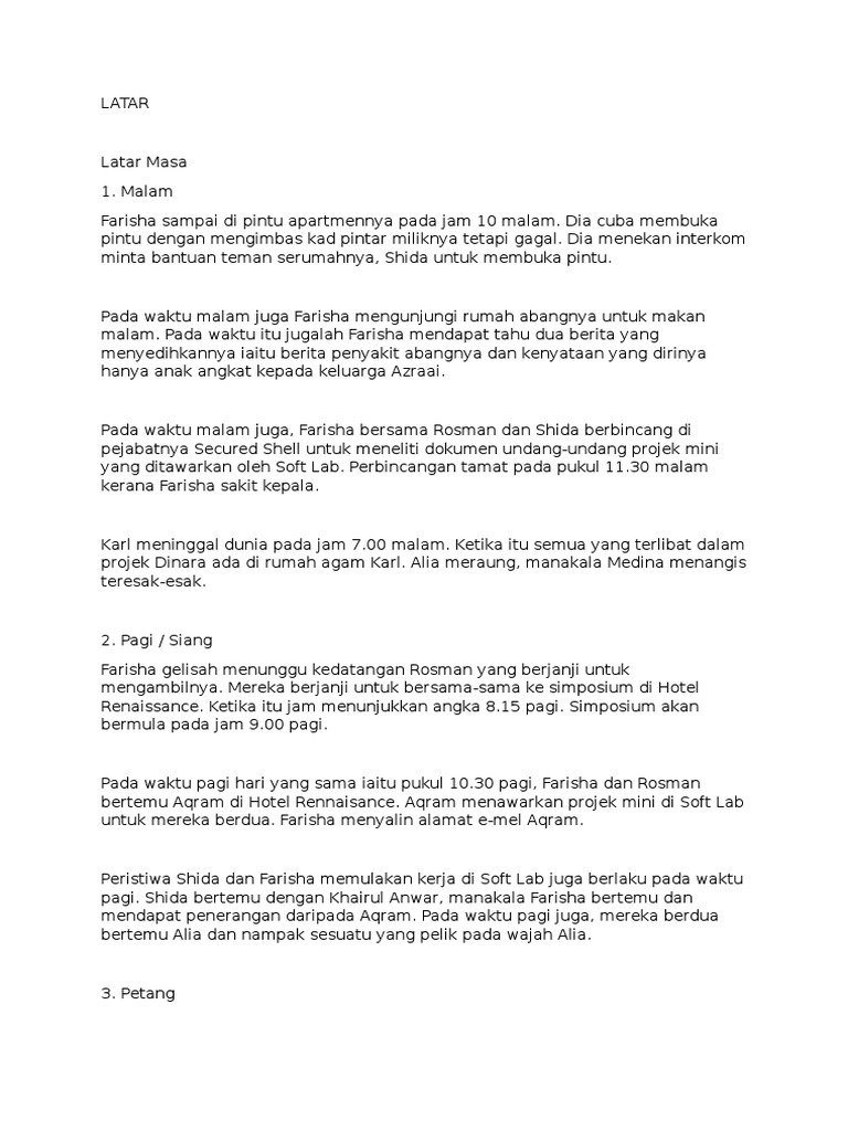 Latar Masa Tempat | PDF