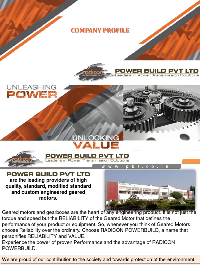 PBL Company Profile | PDF | Transmission (Mechanics) | Gear