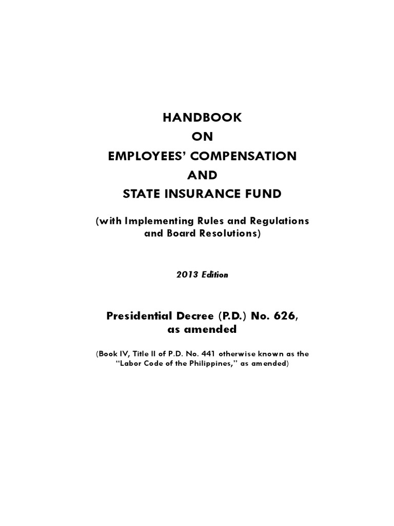 Employees' Compensation Handbook | PDF | Workers' Compensation | Employment