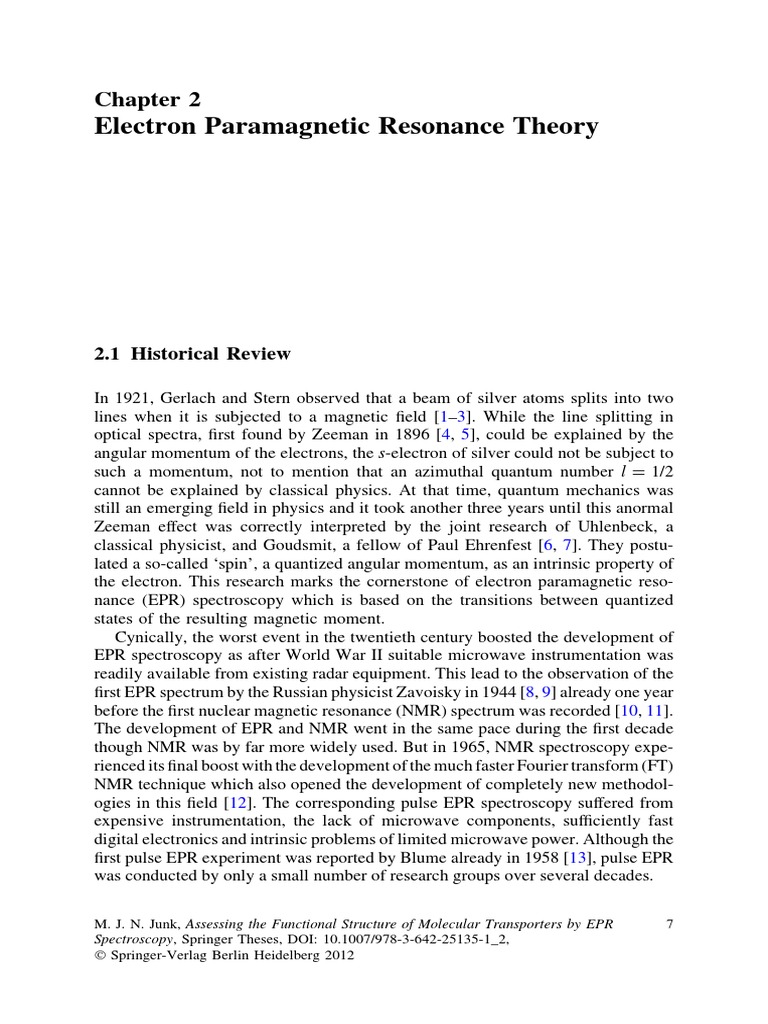 Esr Theory | PDF