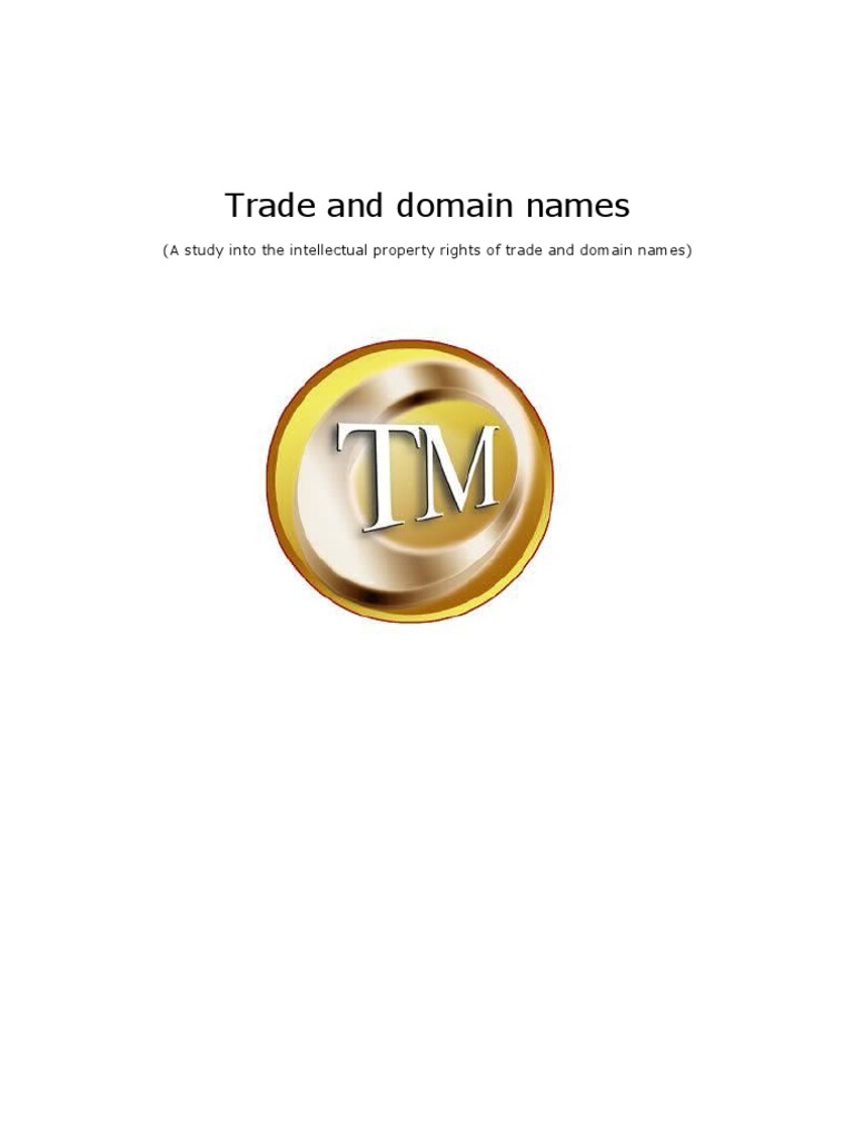 Report Trade and Domain Names Versie 18-02 | PDF | Trademark | Government