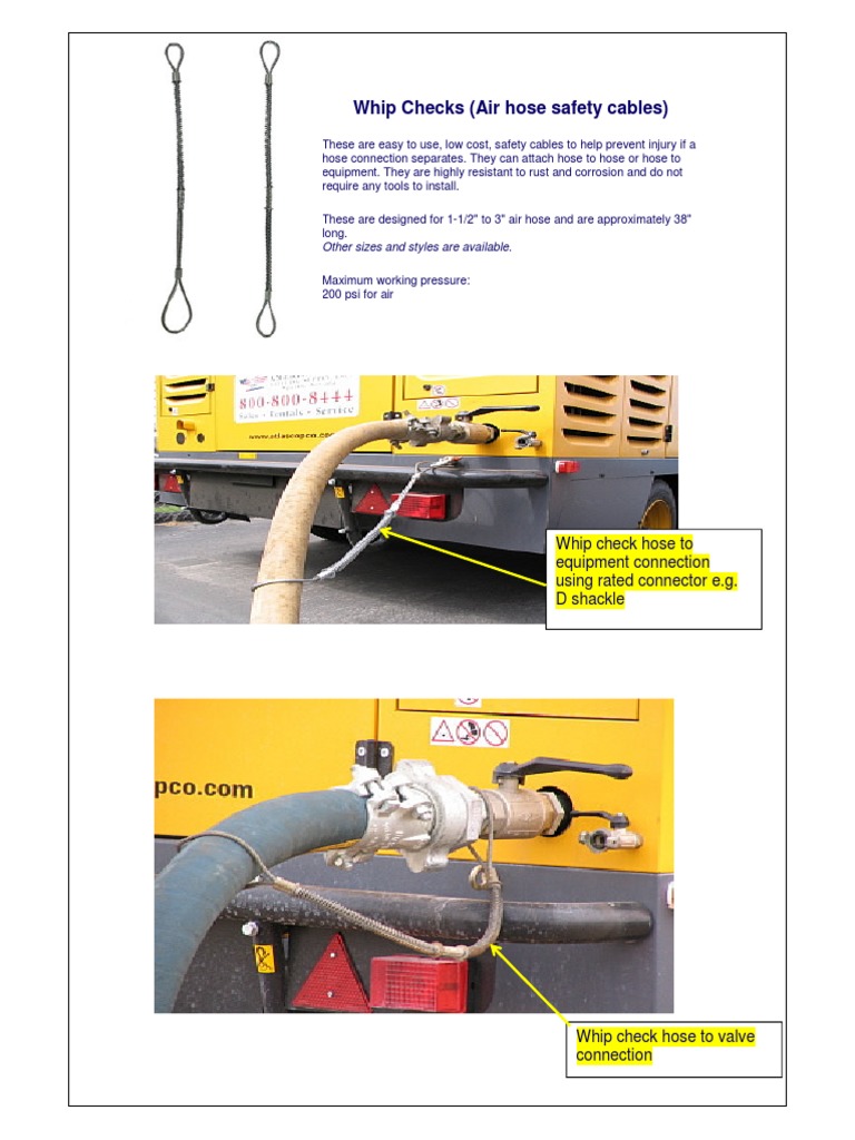 Whip Checks | Personal Protective Equipment | Safety