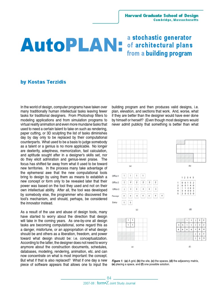 Auto Plan, by Kostas Terzidis | PDF | Design | Stochastic
