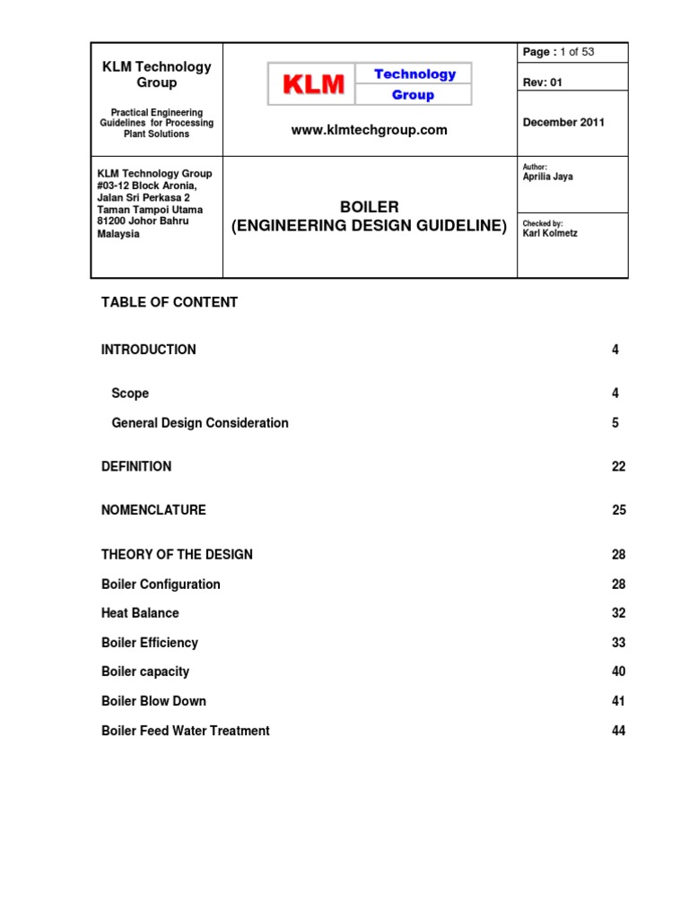 Engineering Design Guidelines Boiler Systems Rev Web | PDF | Chimney ...