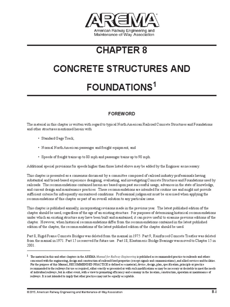 AREMA MRE Chapter 8 2015.pdf | Industries | Structural Engineering