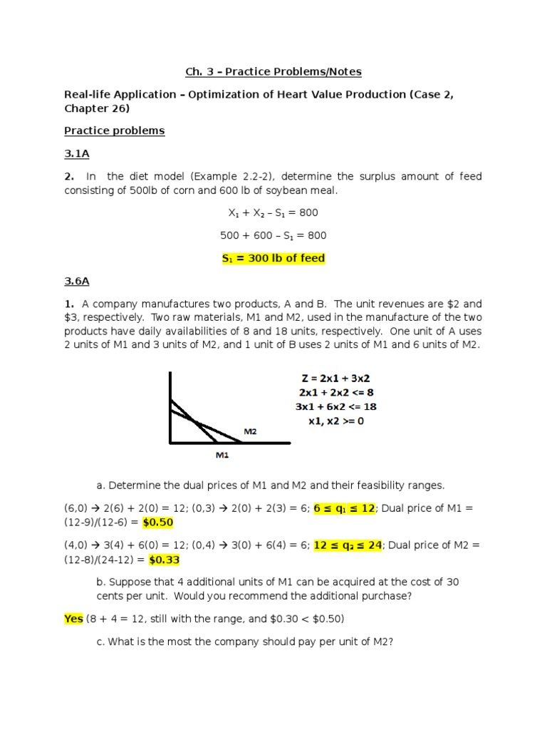 Ch. 3 - Practice Problems | PDF