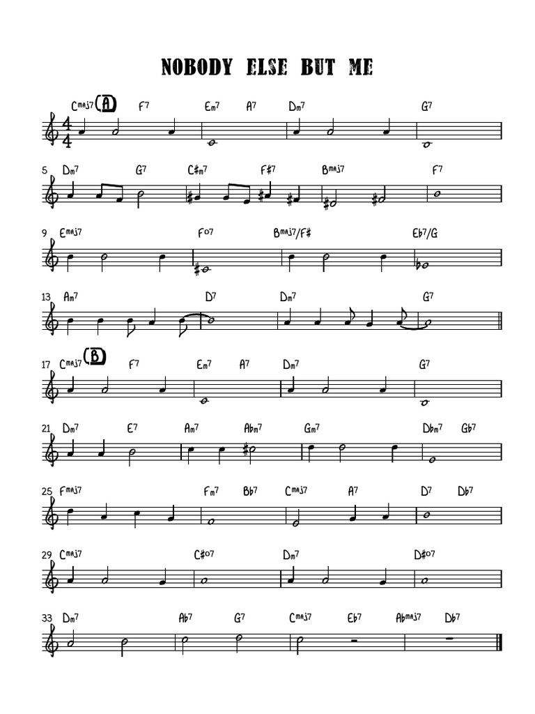 Nobody Else But Me - Full Score | PDF
