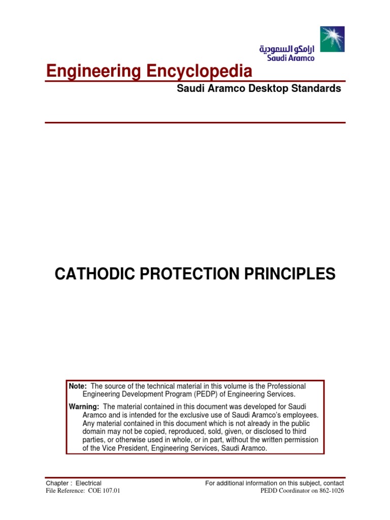 COE 107.01 Cathodic Protection Principles | PDF | Corrosion | Electrochemistry