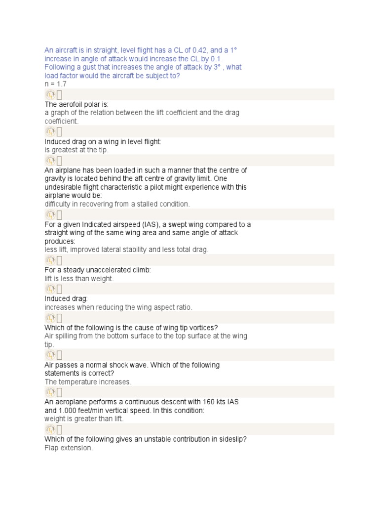 Pof | PDF | Stall (Fluid Mechanics) | Flight Control Surfaces