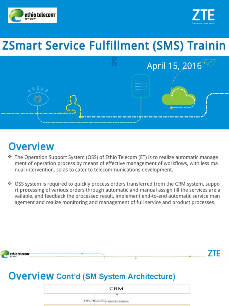ZSmart OSS Service Fulfillment Overview | PDF | Customer Relationship ...