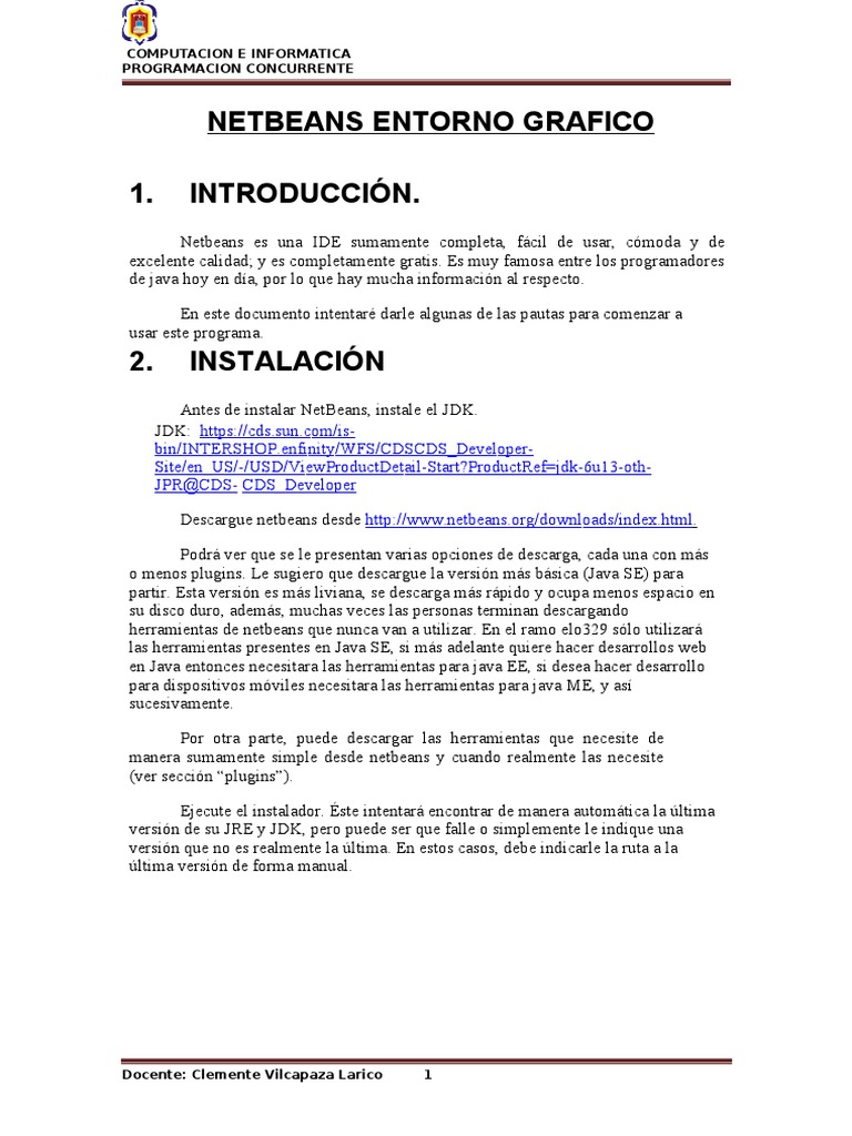 Programacion Concurrente Netbeans Entorno Grafico | PDF | Java (lenguaje de programación ...