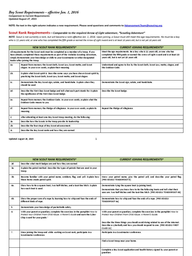 Scout Rank Requirements | PDF | Youth Organizations | Outdoor Recreation