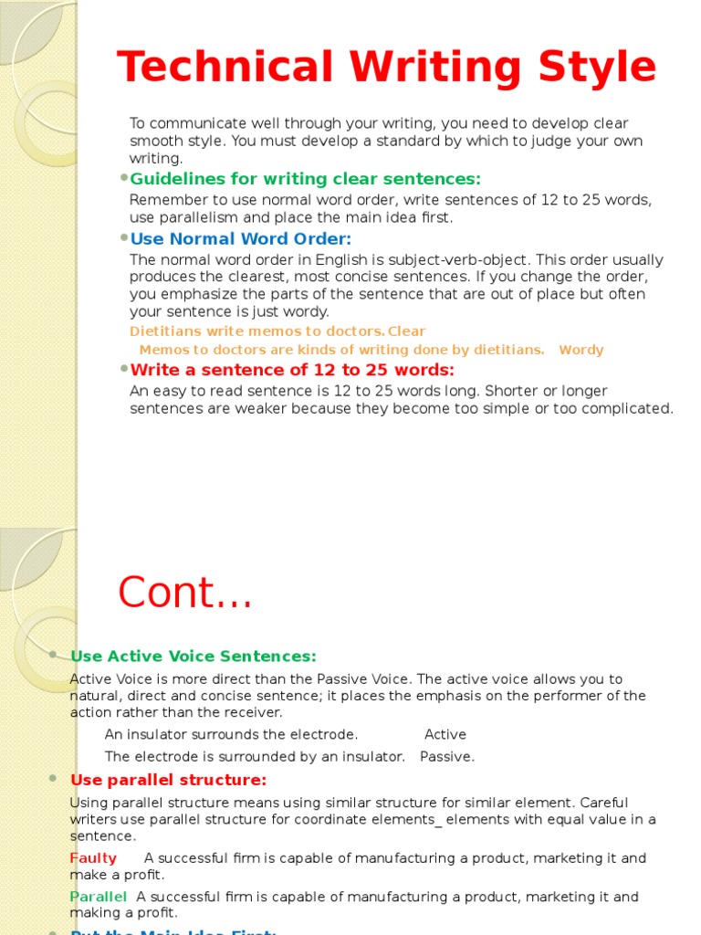 Technical Writing Style | PDF | Ellipsis | Paragraph