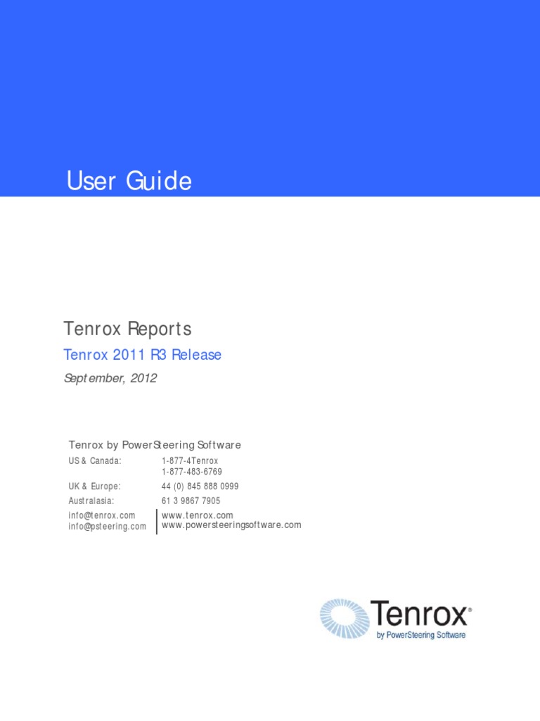 Tenrox Reports Guide ENG - 2011 | PDF | Debits And Credits ...