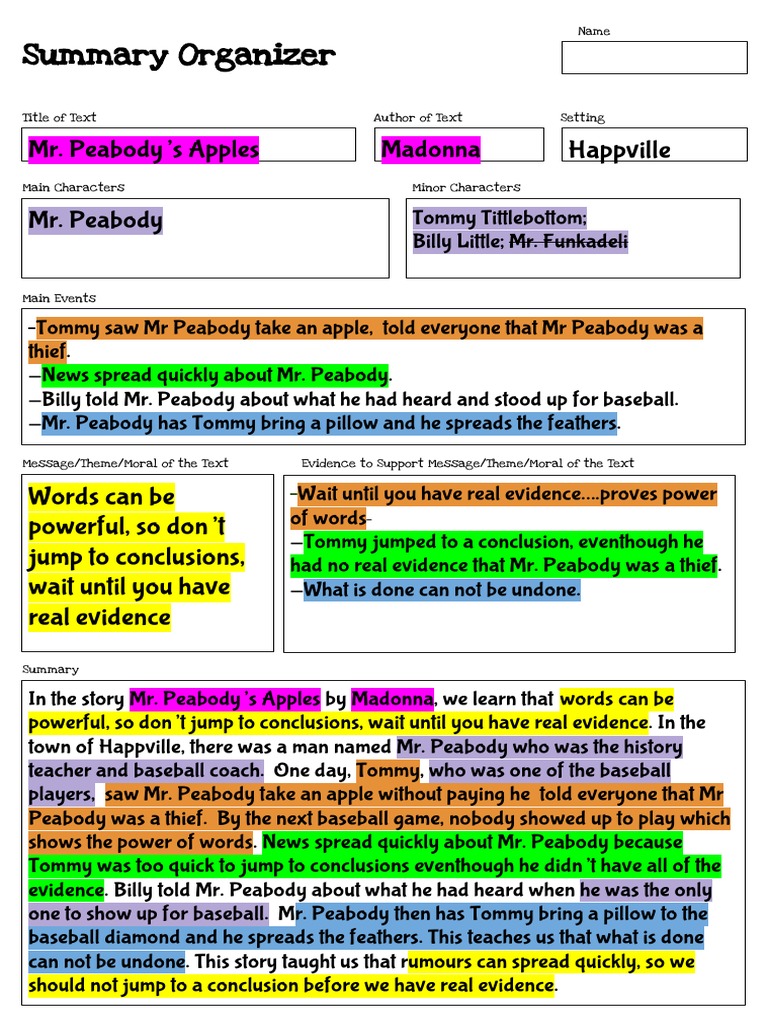 Mr. Peabody's Apples: Power of Words | PDF