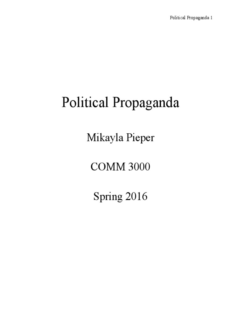 Political Propaganda | PDF | Propaganda | Political Campaigns