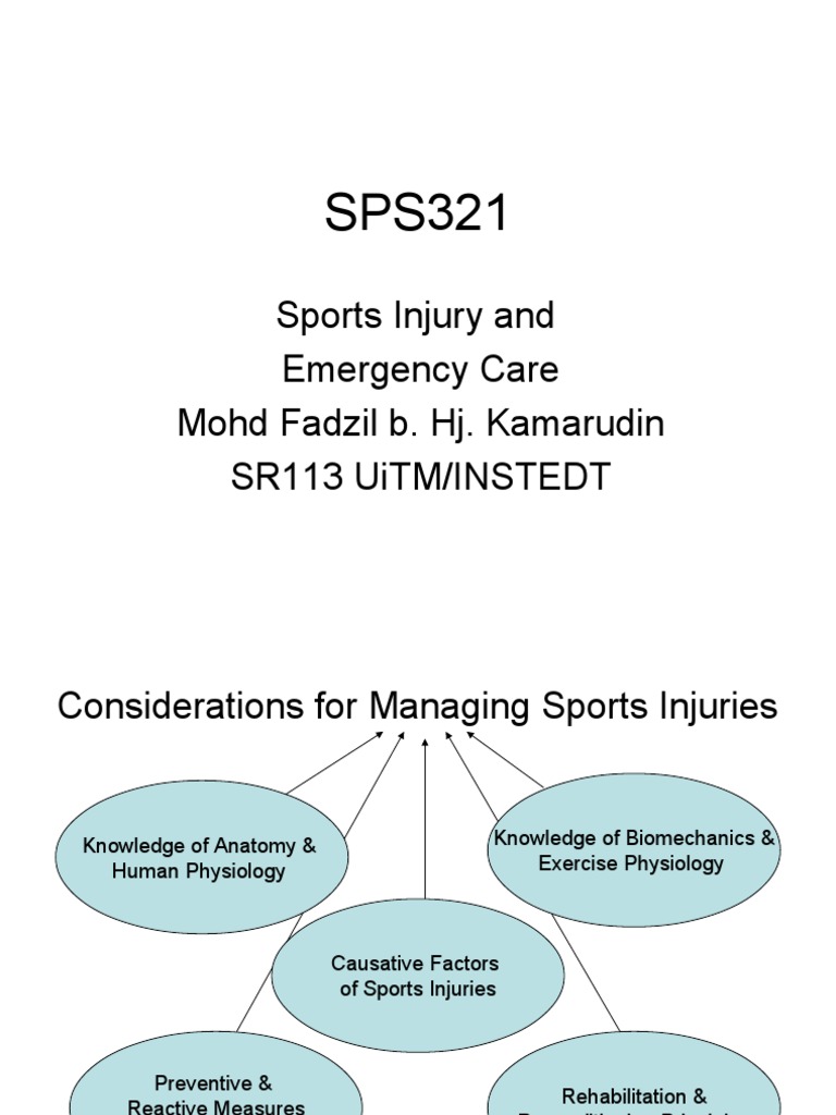 Considerations For Managing Sports Injuries | PDF | First Aid ...