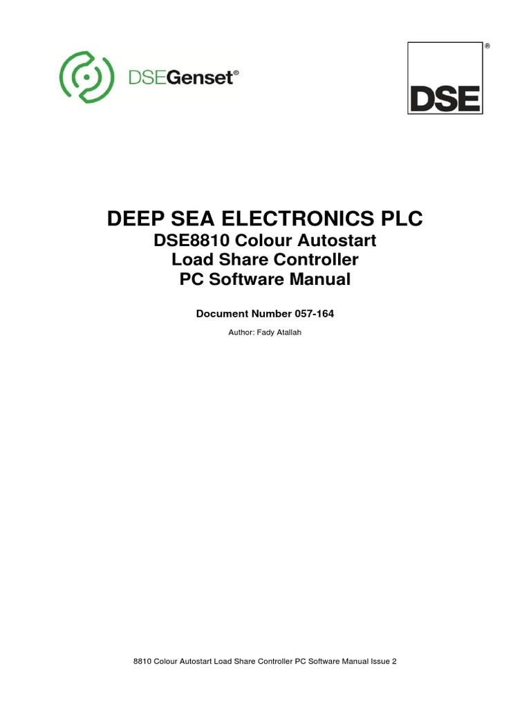 DSE8810 PC Software Manual | PDF | Programmable Logic Controller | Timer