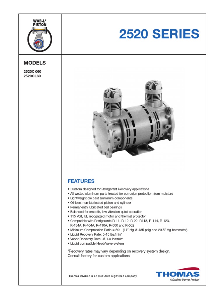 2520 Series Brochure - 2 | PDF | Electric Motor | Capacitor