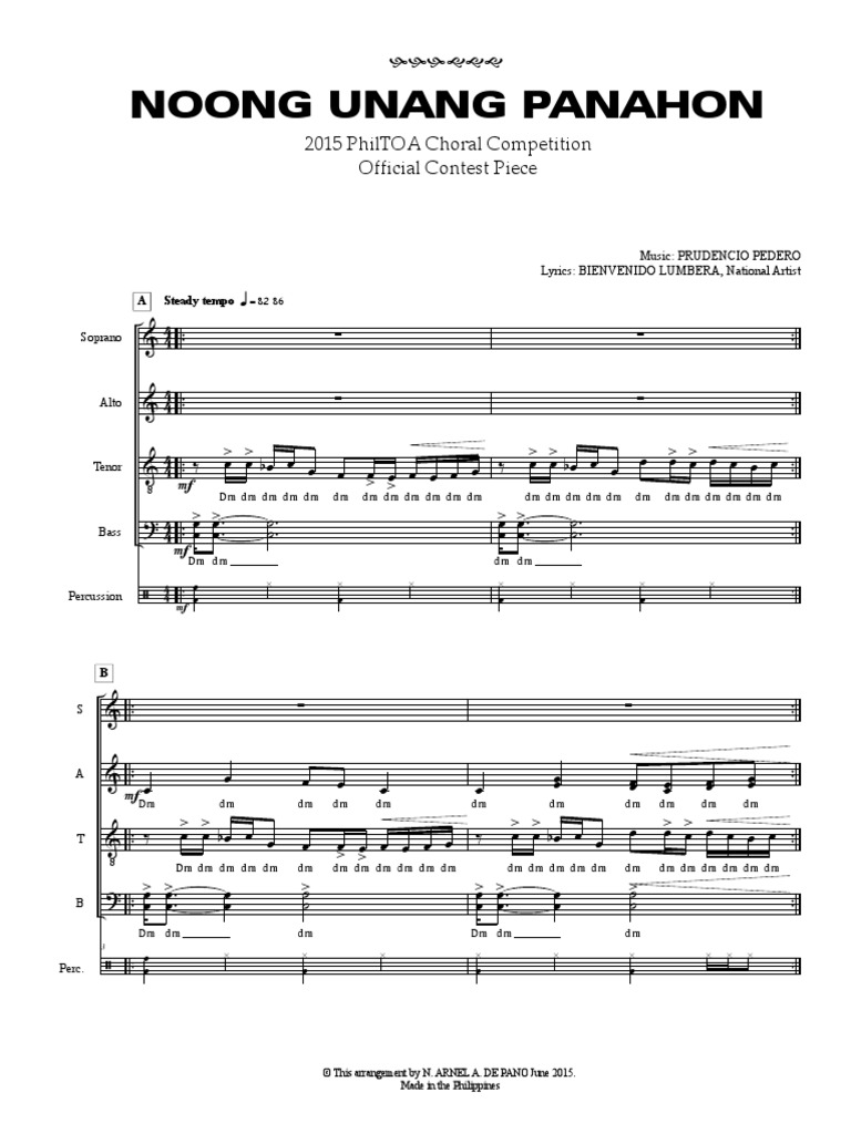 NOONG UNANG PANAHON For PhilTOA PDF | PDF