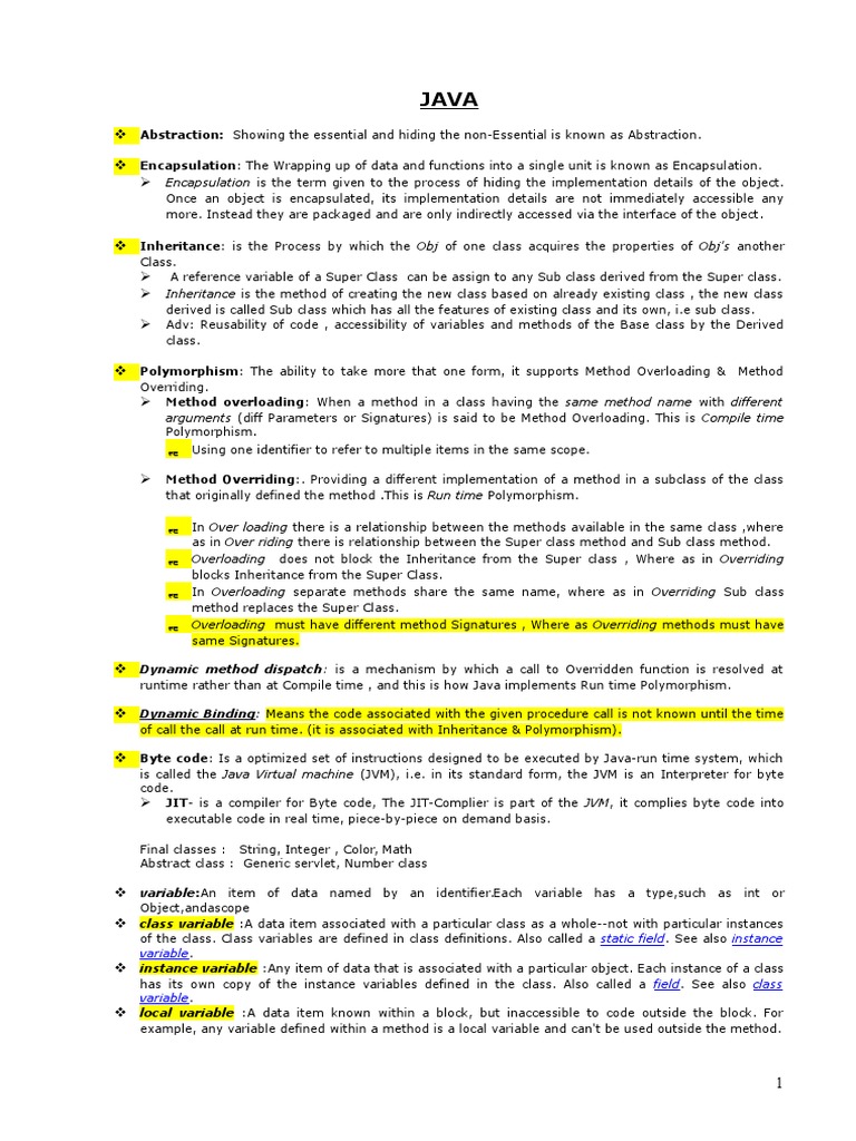Completejava J2EE (Most Imp) | PDF | Method (Computer Programming) | Class (Computer Programming)