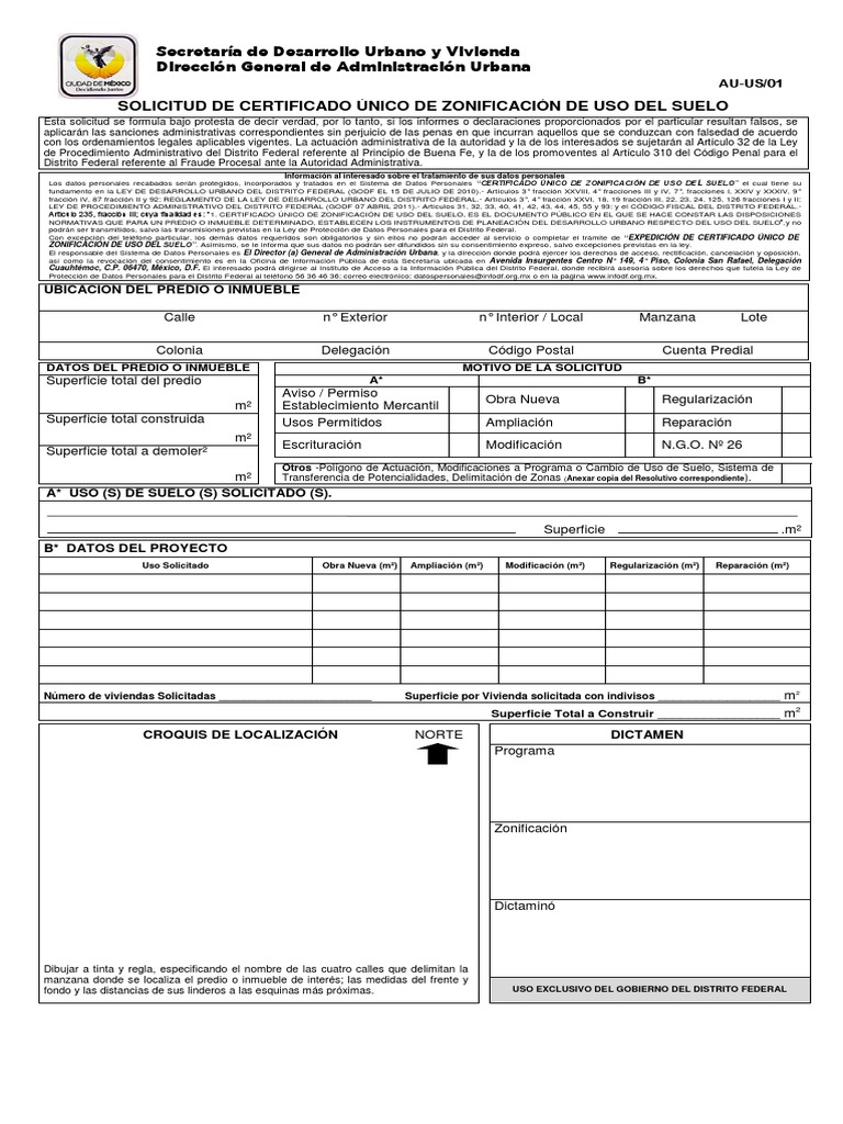 Seduvi Uso de Suelo PDF | PDF | Gobierno | Información del gobierno