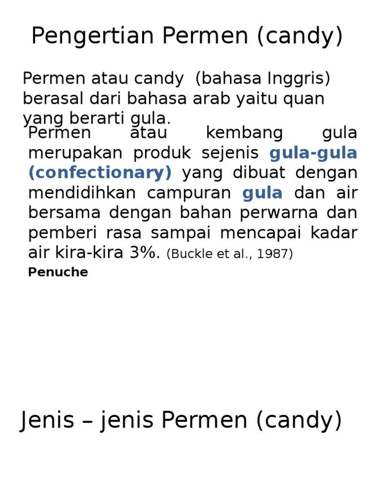 Pengertian Permen (Candy) | PDF