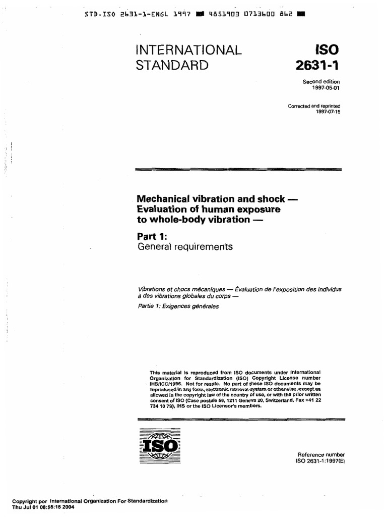 Iso 2631-1 PDF | PDF