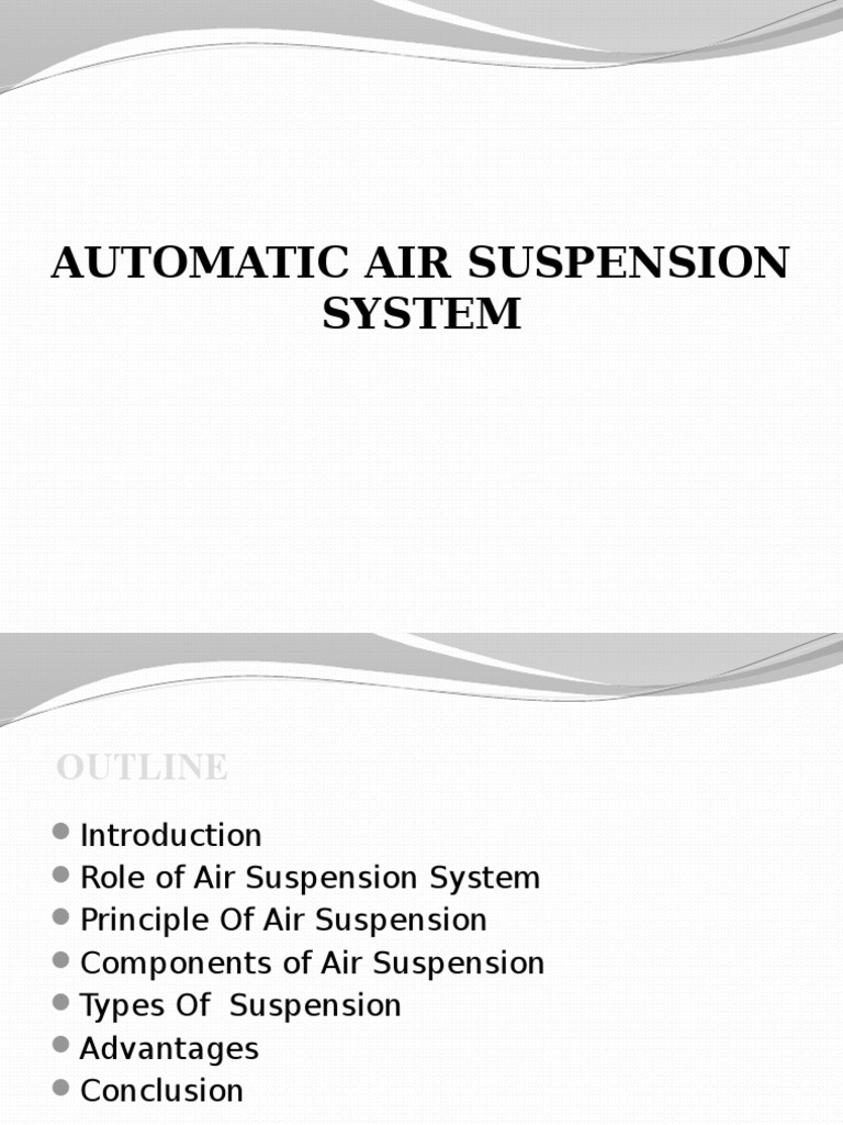 Automatic Air Suspension Overview | PDF | Suspension (Vehicle ...